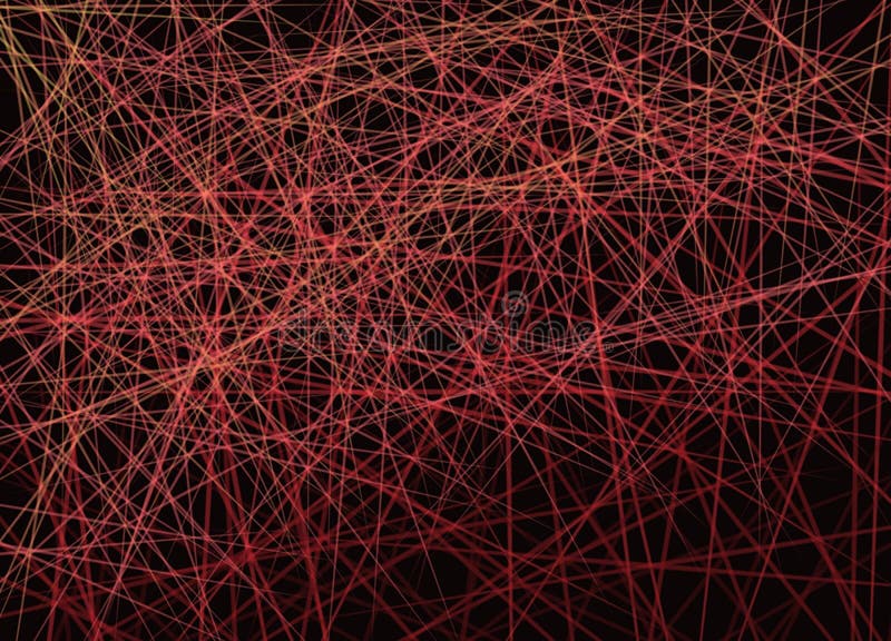 Horizontal Crossing of Red Lines on Black Background Stock Illustration ...