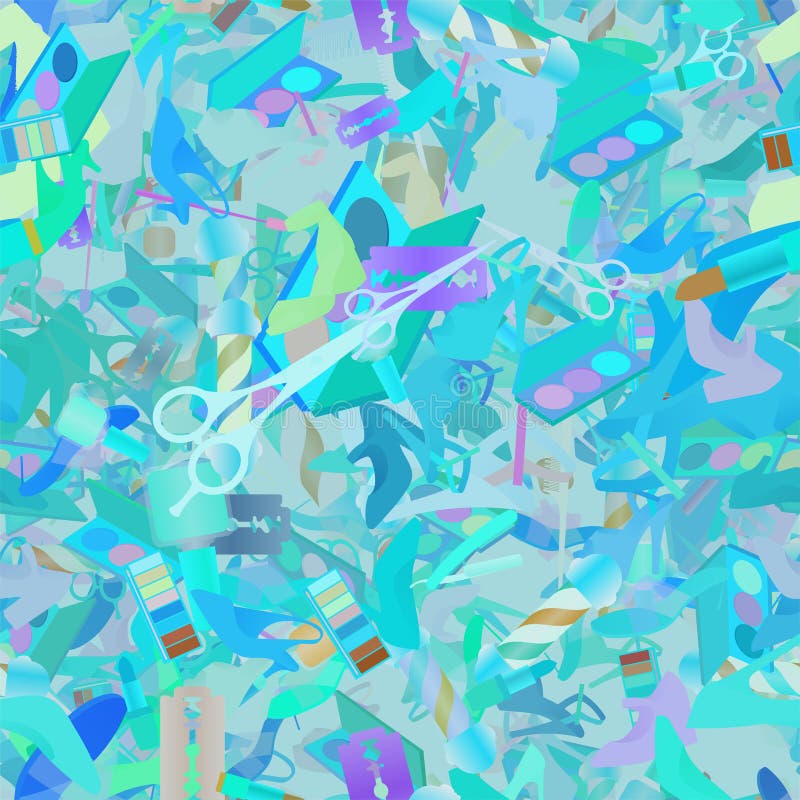 Seamless Design Pattern. Mixture of Topics, Abstract Art Stock Vector ...