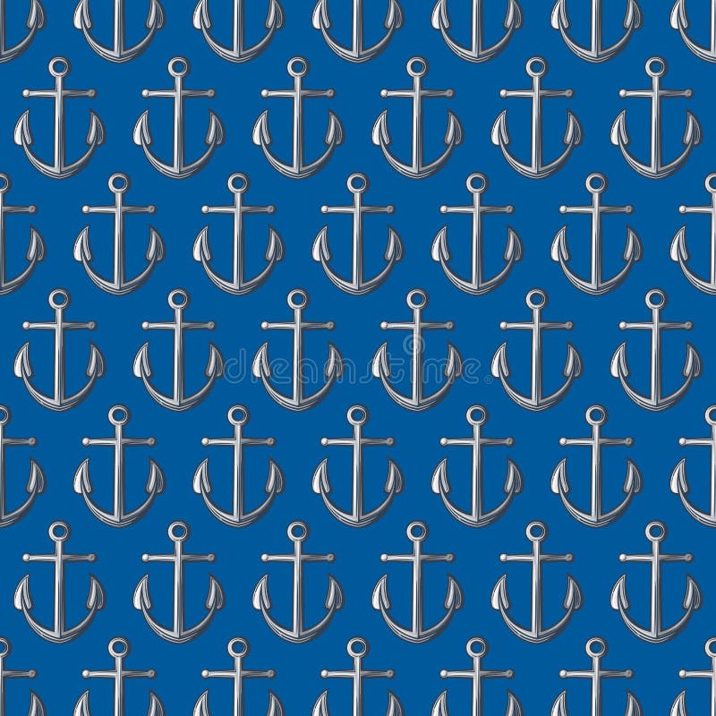 Background Pattern with Anchors Vector Illustration Stock Vector ...