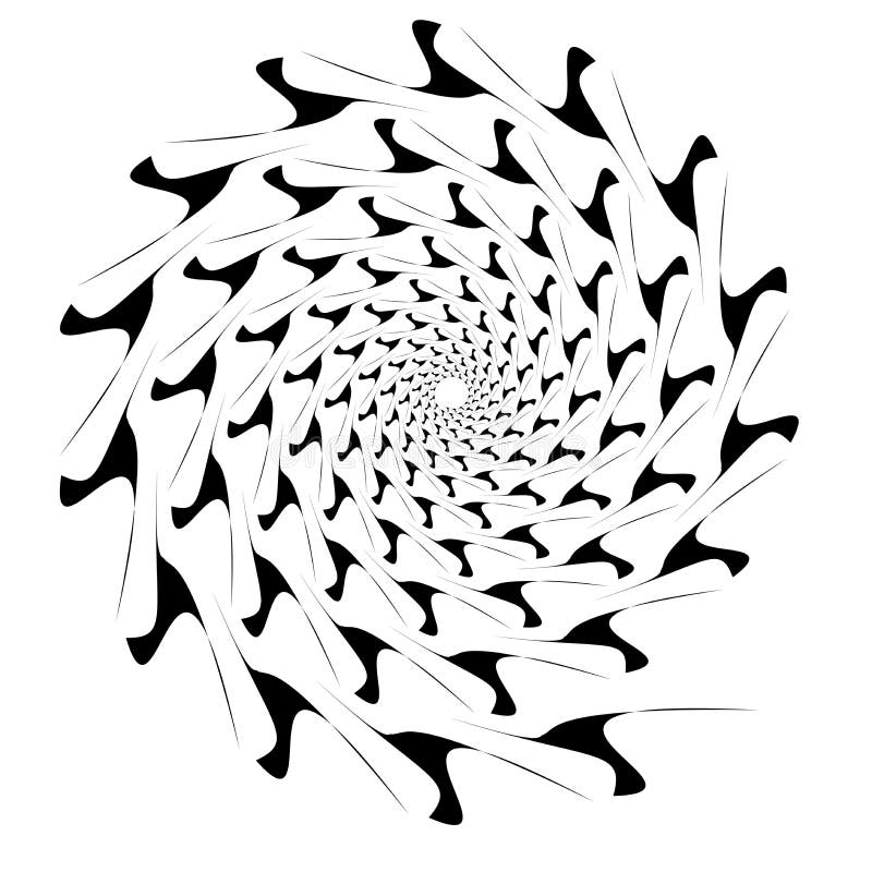 Background, Pattern, Black and White Spiral Pattern. Round Centered ...
