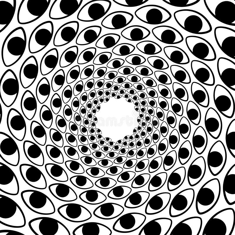 Background, Pattern, Black And White Spiral Pattern. Round Centered ...