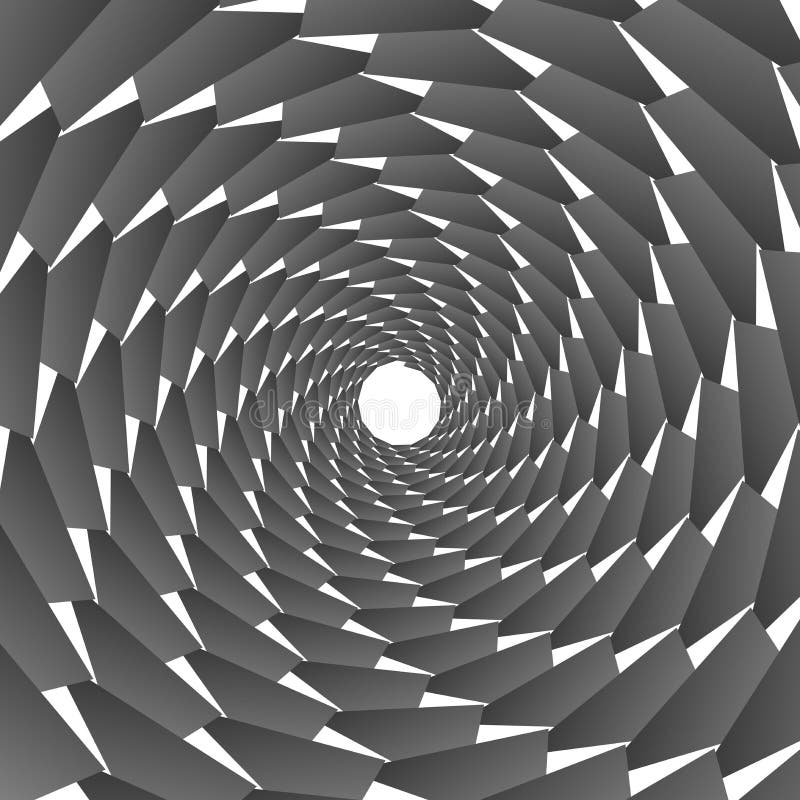 Background Pattern Black And White Spiral Pattern Round Centered Halftone Illustration