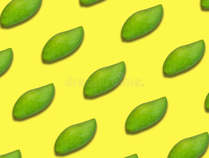 The Background Pattern is Blue and Fresh Mangoes Stock Photo - Image of ...
