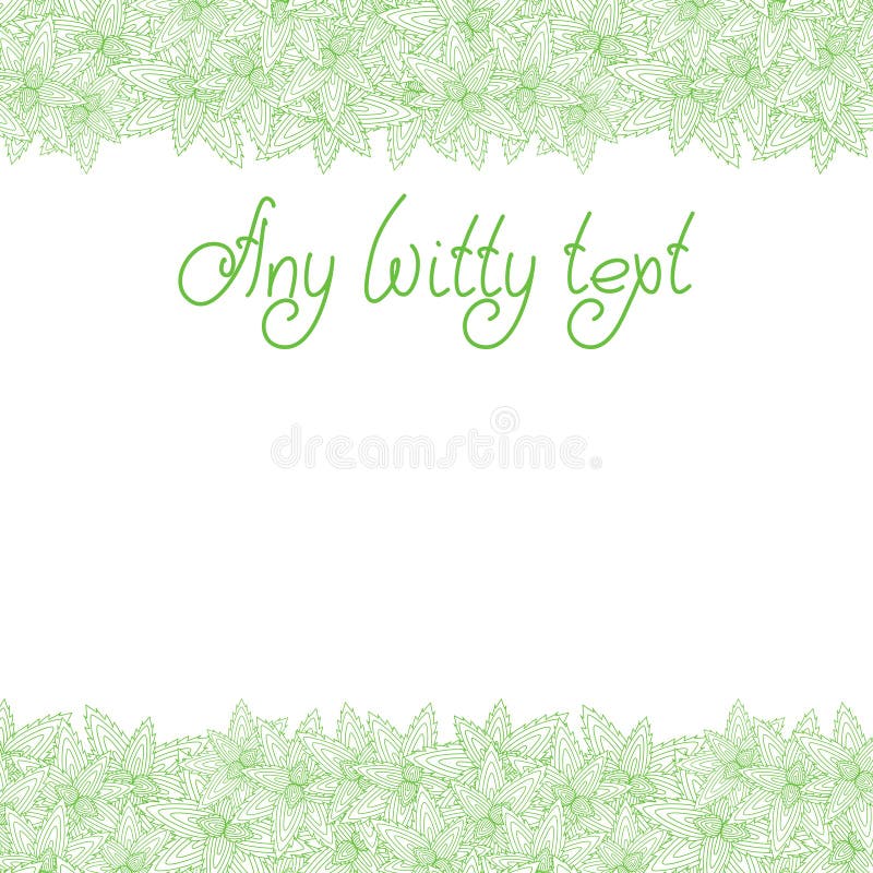 Pattern Border Frame with Mint Leaves Stock Vector - Illustration of ...