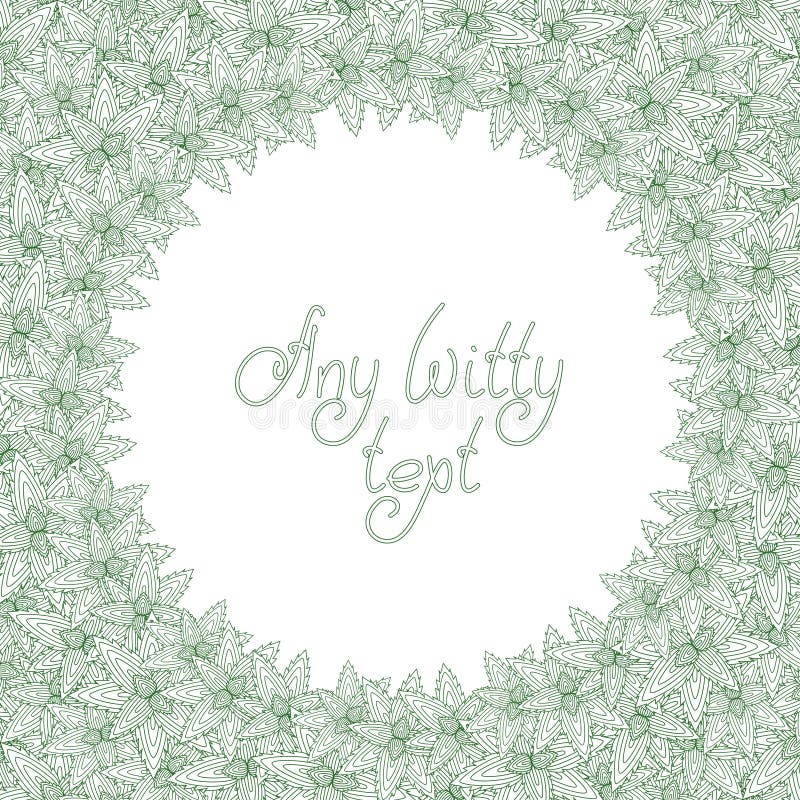 Background Pattern Border Frame with Mint Leaves Stock Vector ...