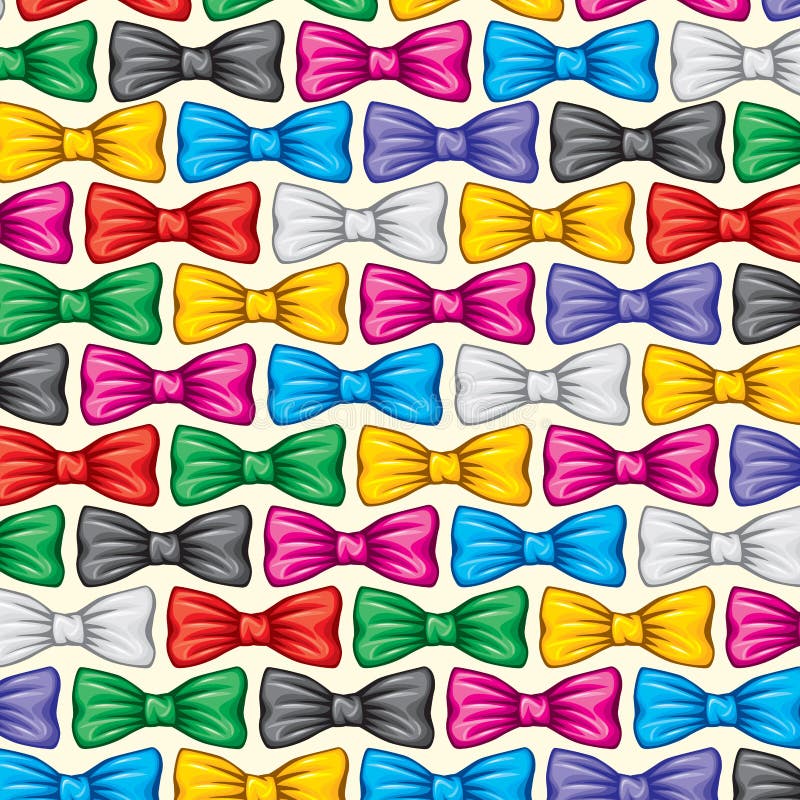 Bow Ties Vector Pattern Background Stock Vector - Illustration of ...