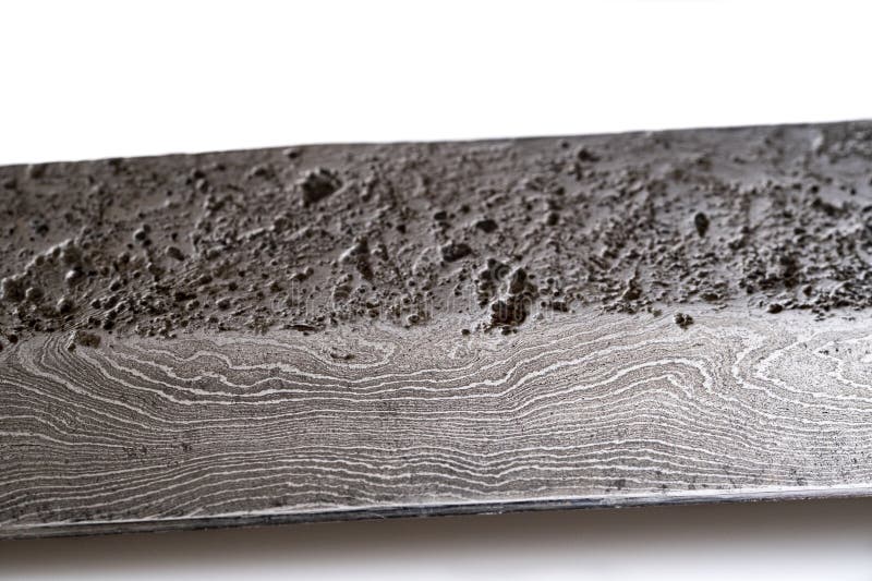 Background with a Pattern of Damascus Steel. Macro Shot of ...
