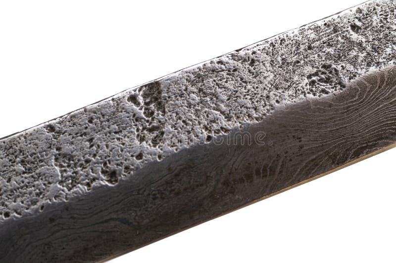 Background with a Pattern of Damascus Steel. Macro Shot of ...