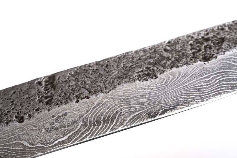 Background with a Pattern of Damascus Steel. Macro Shot of ...