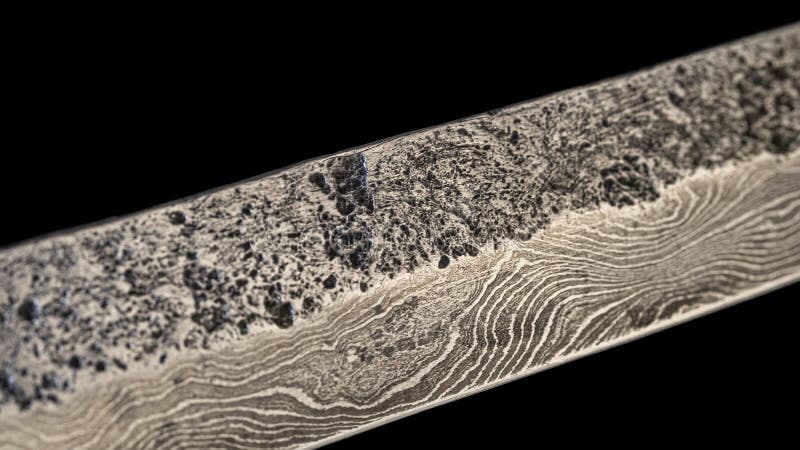 Background with a Pattern of Damascus Steel. Macro Shot of Damascus ...