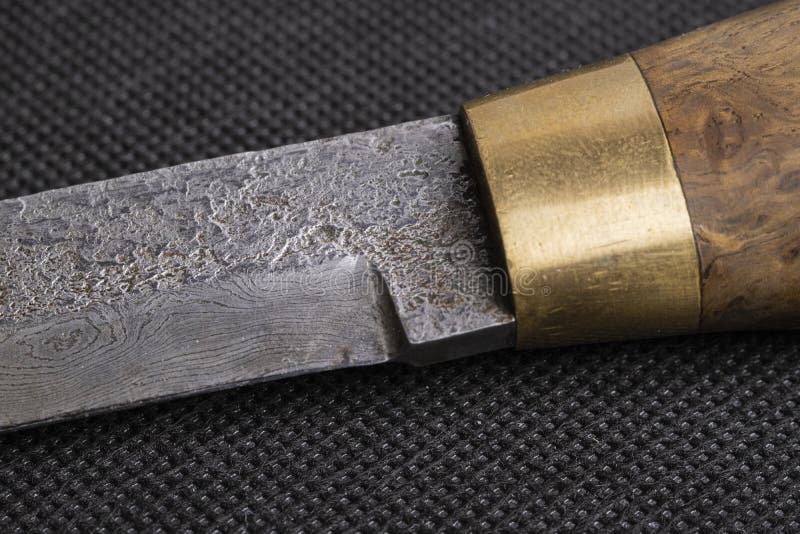 Background with a Pattern of Damascus Steel. Macro Shot of Damascus ...