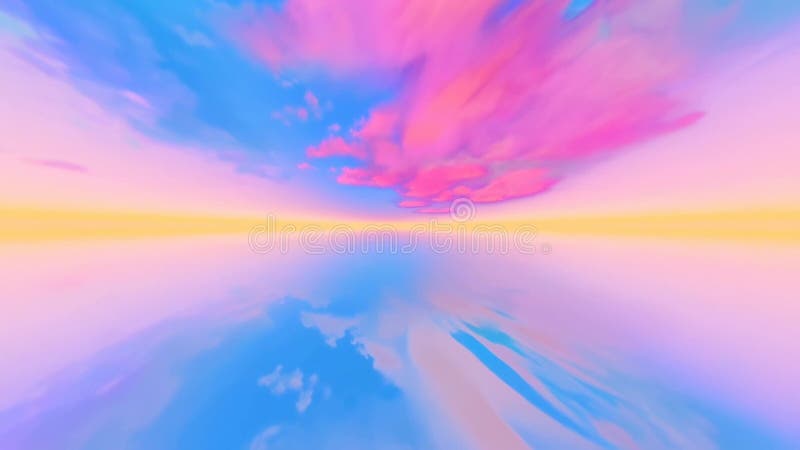 Background Pattern Horizon Clouds and Their Reflection Stock Video ...