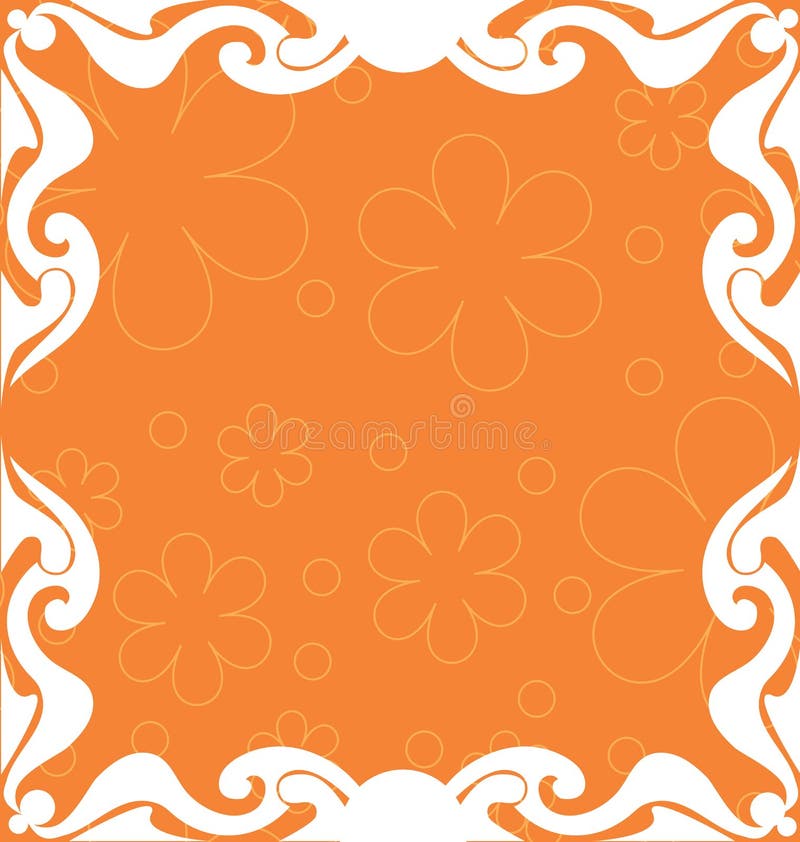 Frame invitation orange stock vector. Illustration of decorative ...