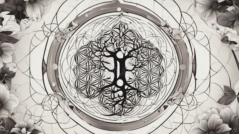 Background with a Pattern _A Light Dotwork Geometry Design with a ...