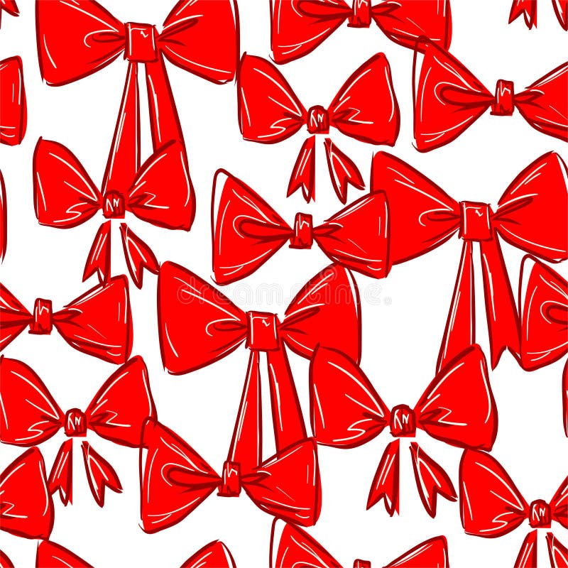 Background Pattern of Many Bows. Seamless Vector. Print for Textiles ...
