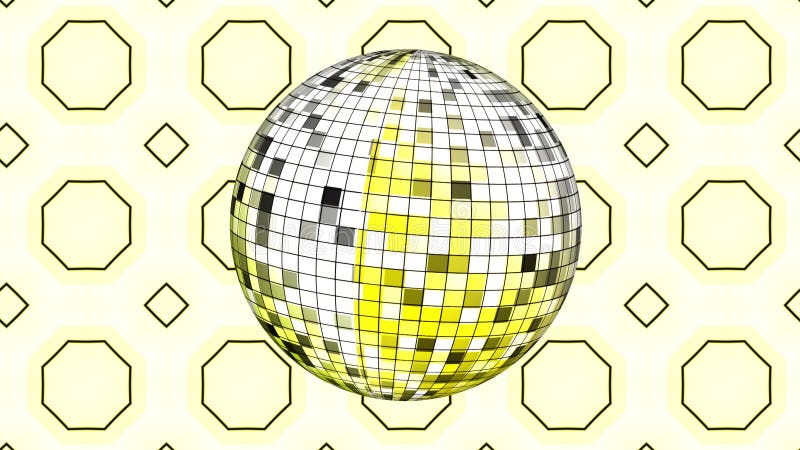 Background Pattern of Moving Colored Lines with 1 Large Glass Ball Rotating Facing Each Other ...