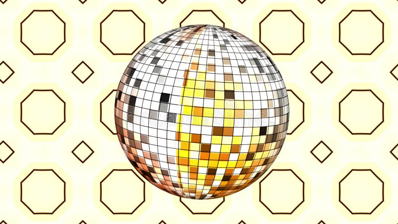 Background Pattern of Moving Colored Lines with 1 Large Glass Ball ...