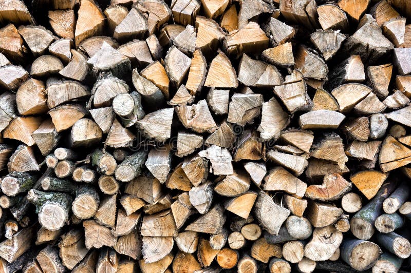 Cut tree logs stock image. Image of country, burning - 35403467