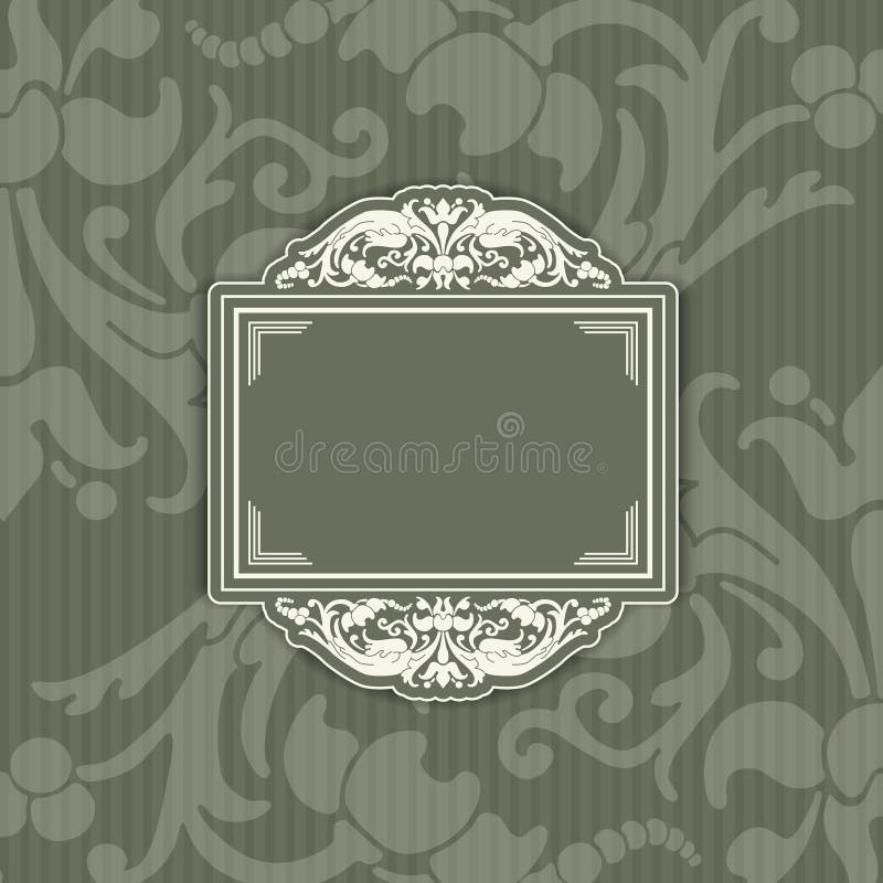 Background with a Pattern Vintage Style with Frame Stock Vector ...