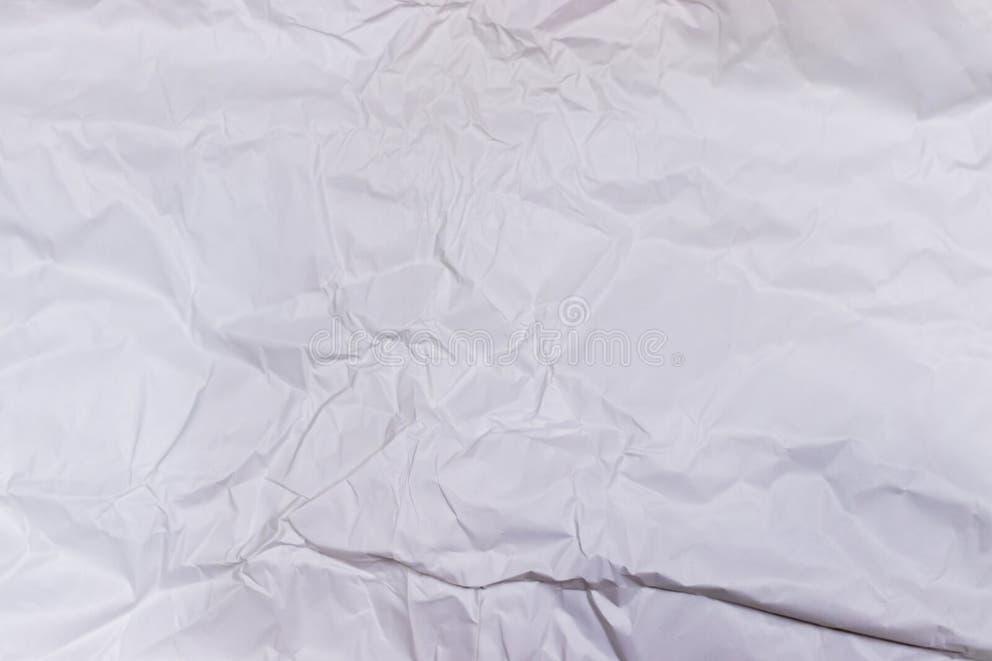 Background or Pattern of Wrinkled White Rectangular Paper with Soft ...