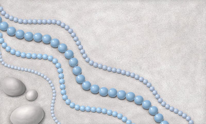 Background with Pearl and Pebbles. Stock Illustration - Illustration of ...