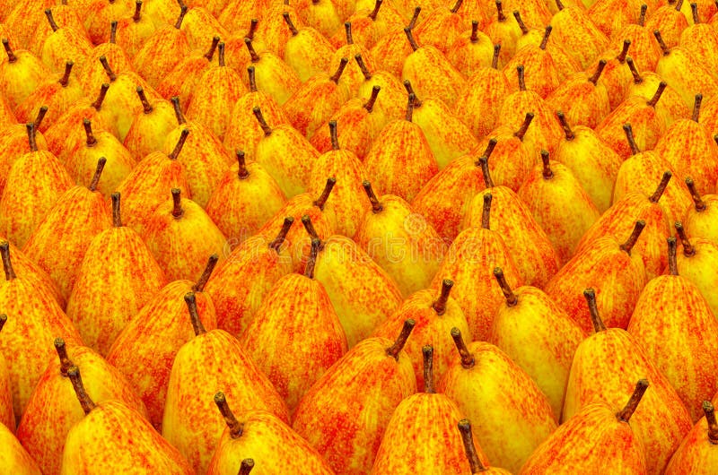 Background from Pears with Realistic Texture, 3D Rendering Stock ...