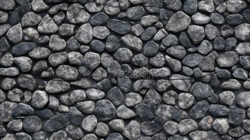 Background of Pebble Stone Wall Texture for Design with Copy Space for ...