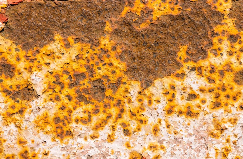 Background of Peeling Paint and Rusty Old Metal Stock Image - Image of ...
