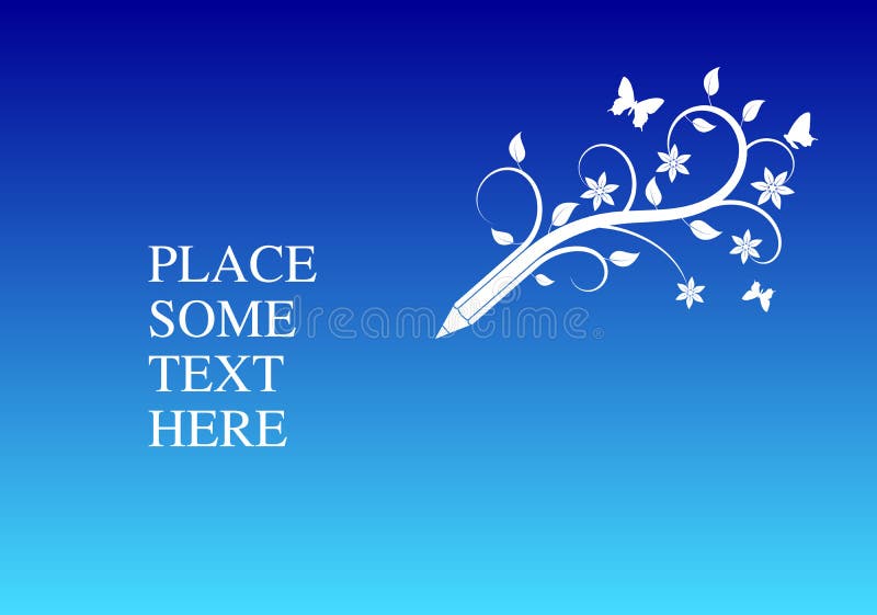 Background with Pencil Place for Your Text Stock Vector - Illustration ...
