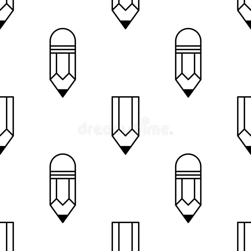 Background Pencil Small and Pencil with Eraser Stock Vector ...