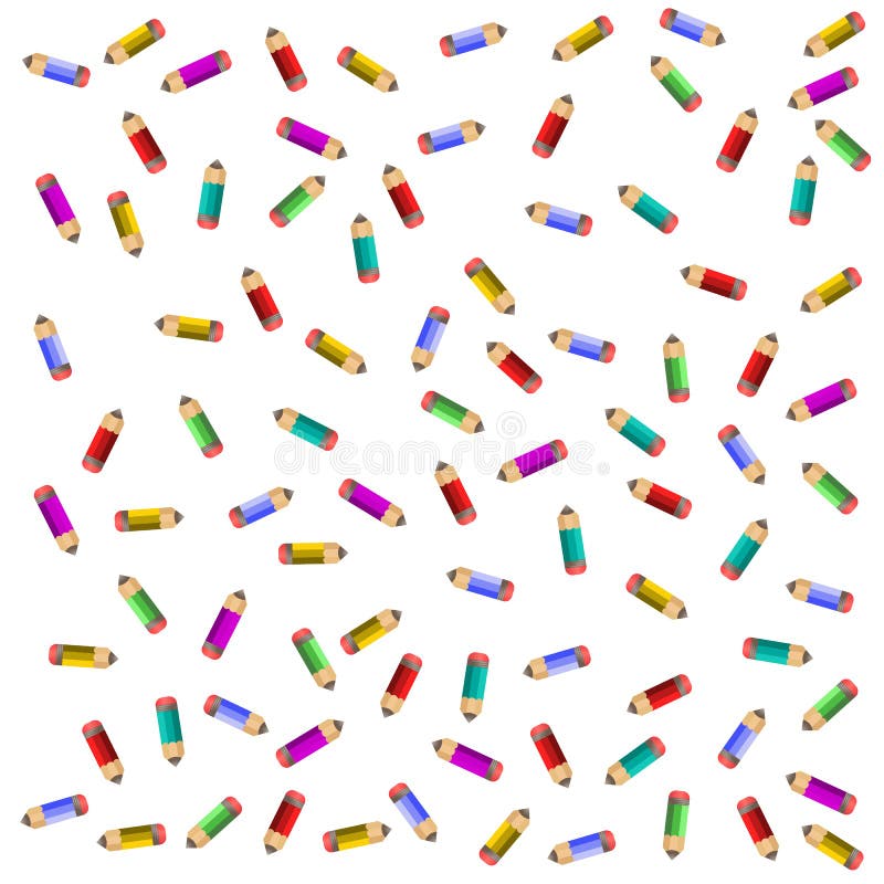 Background of Pencils Various Colors. Back To School Pattern Stock ...