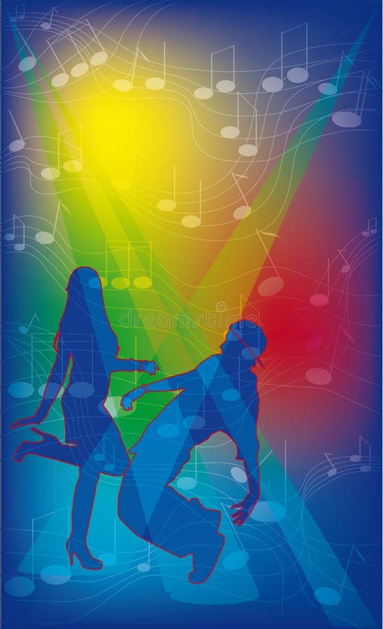Silhouettes of Dancing People Stock Vector - Illustration of attractive ...