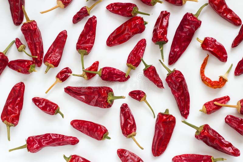 Pods Spicy Red Chilli Peppers Stock Photo - Image of heat, market: 12858760