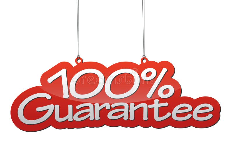 100 Percent Guarantee Satisfaction Quality Stock Vector - Illustration ...