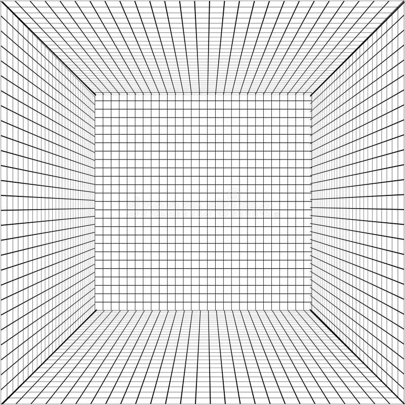 Background with a Perspective Grid. Stock Vector - Illustration of ...