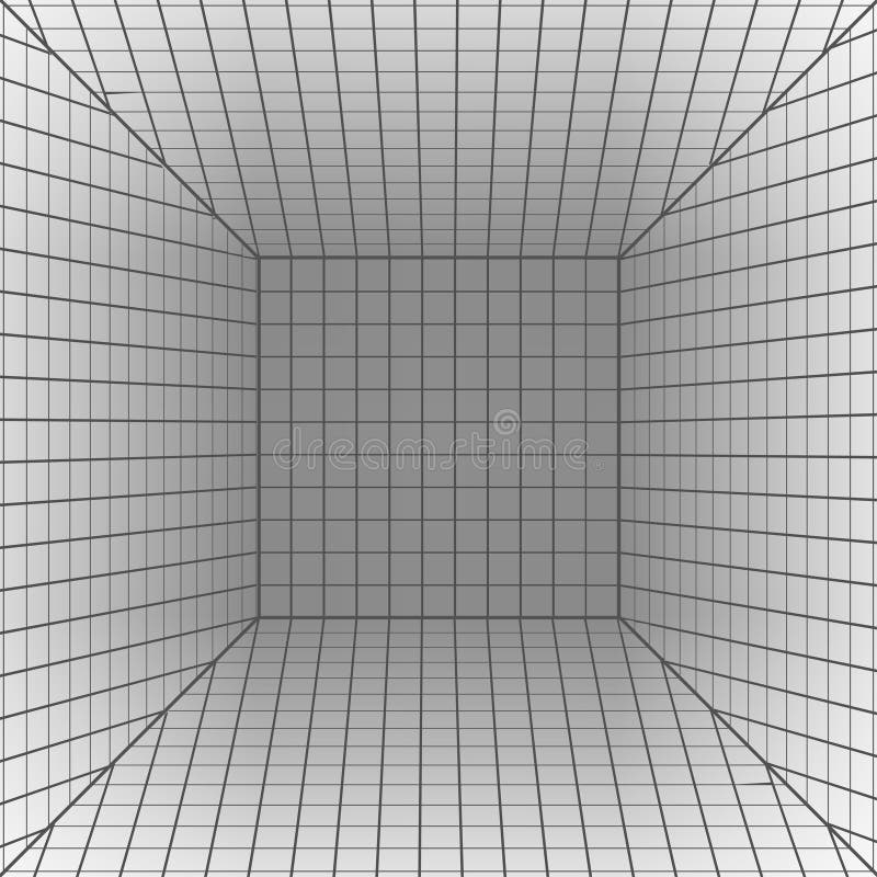 Background with a Perspective Grid. Stock Vector - Illustration of ...