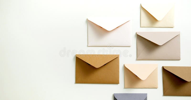 A Background Photo with Colored Envelopes Stock Photo - Image of ...