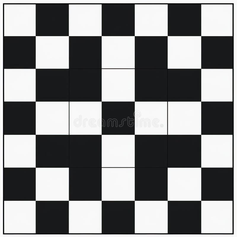 Checkered Board Puzzle: Black and White Square Design Stock ...
