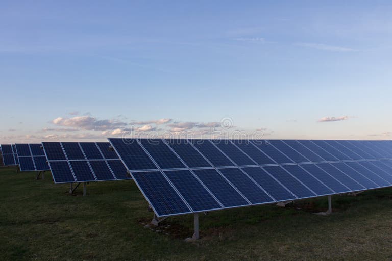 Background of Photovoltaic Modules for Renewable Energy Stock Photo ...