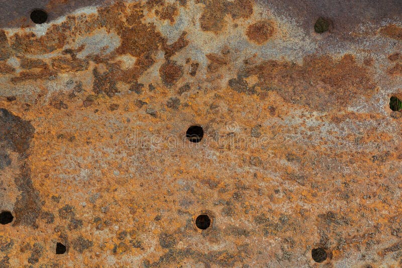 Background of a Piece of Iron with Even Small Holes, Slightly Corroded ...
