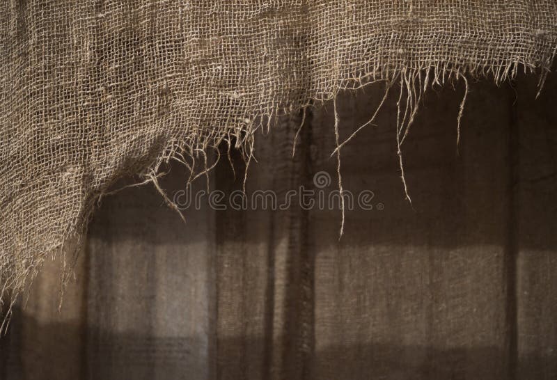 Background of a Piece of Old Burlap. Stock Image - Image of country ...