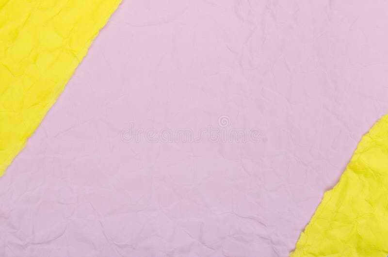 Background of Pieces of Yellow and Pink Crumpled Paper Stock Image ...