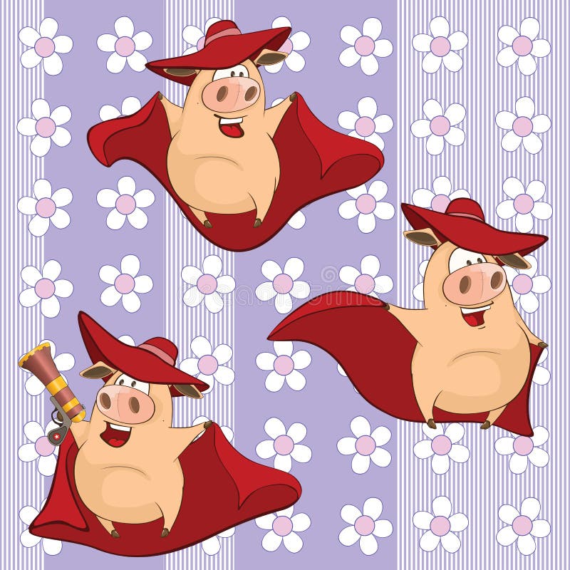 A Background with Pigs Seamless Pattern Stock Vector - Illustration of ...