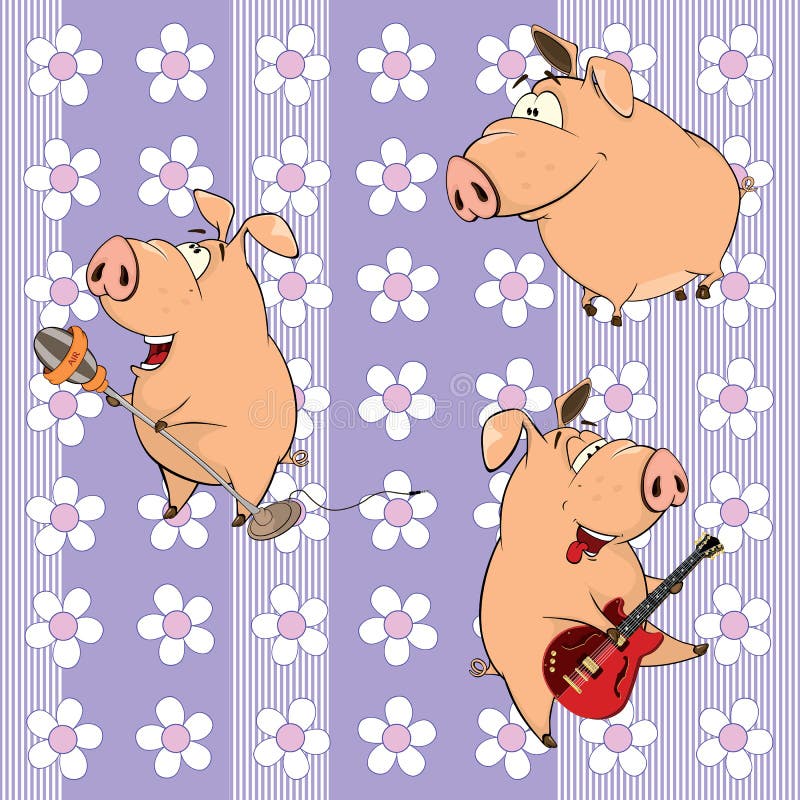 A background with pigs stock vector. Illustration of piglet - 59348863