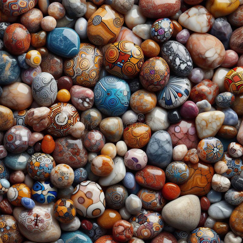 Background of a Pile of Different Colored Underwater Rocks Stock ...