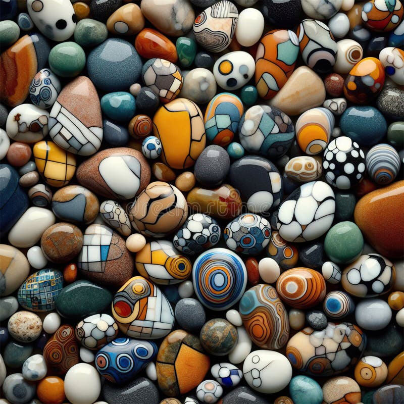 Background of a Pile of Different Colored Underwater Rocks Stock ...