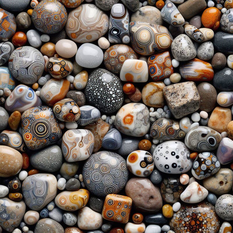 Background of a Pile of Different Colored Underwater Rocks Stock ...