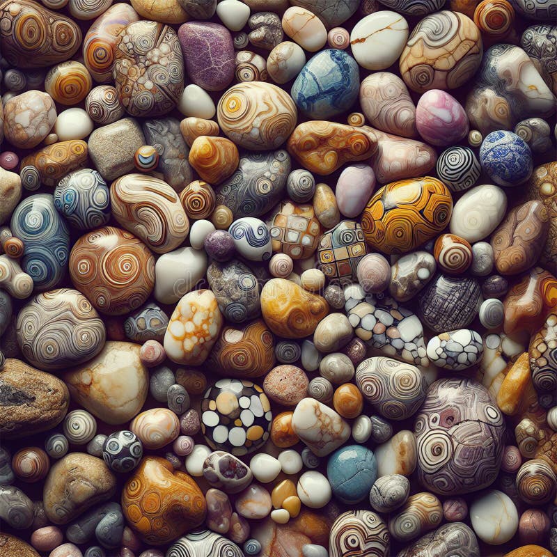 Background of a Pile of Different Colored Underwater Rocks Stock ...