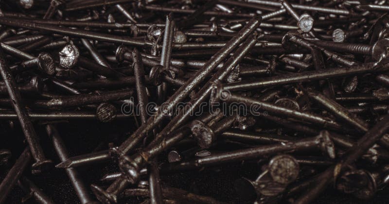 Background of a Pile of Metal Nails Stock Photo - Image of heap, sharp ...
