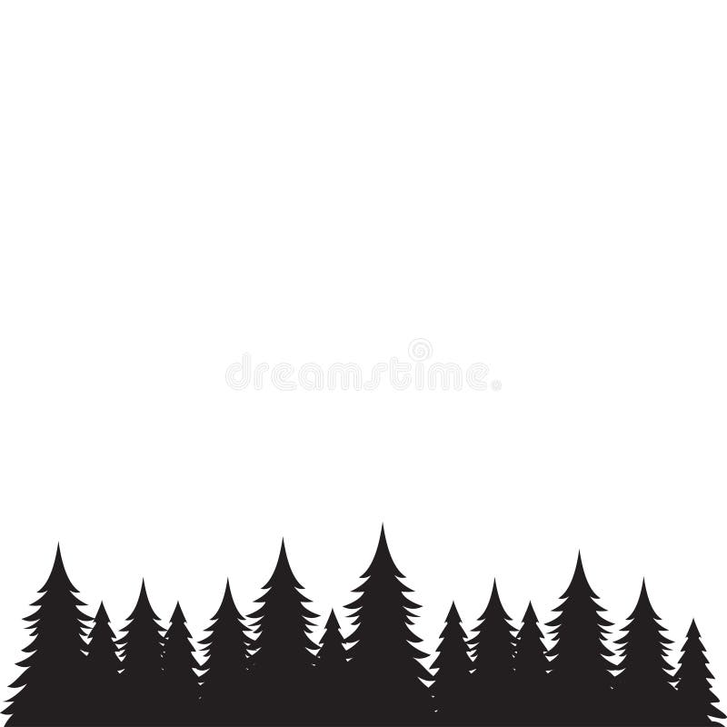 Background of Pine Trees Graphic Design Stock Vector - Illustration of ...
